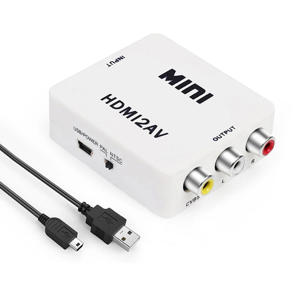 AIXXCO-HD-1080P-HDMI-compatible-To-AV-RCA-CVBS-Adapter-Mini-HDMI2AV ...