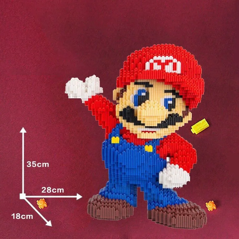 Bloques de construcción grandes de Super Mario Bros de 35 cm, figuras ...