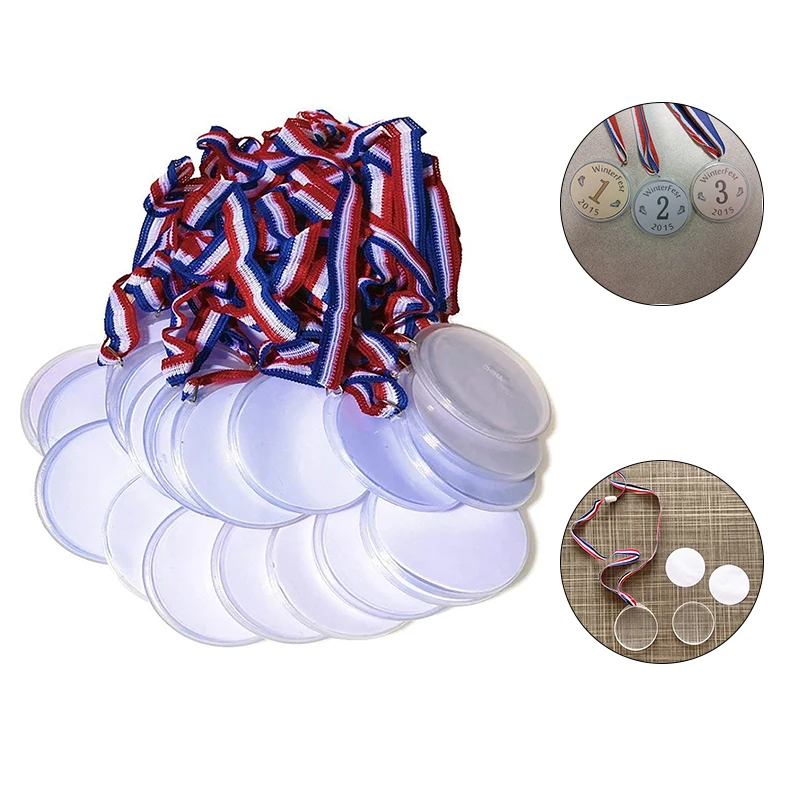 5PCS-DIY-Kids-Lanyard-Medals-Kids-Plastic-Toy-Medal-Sports-Party-Award ...
