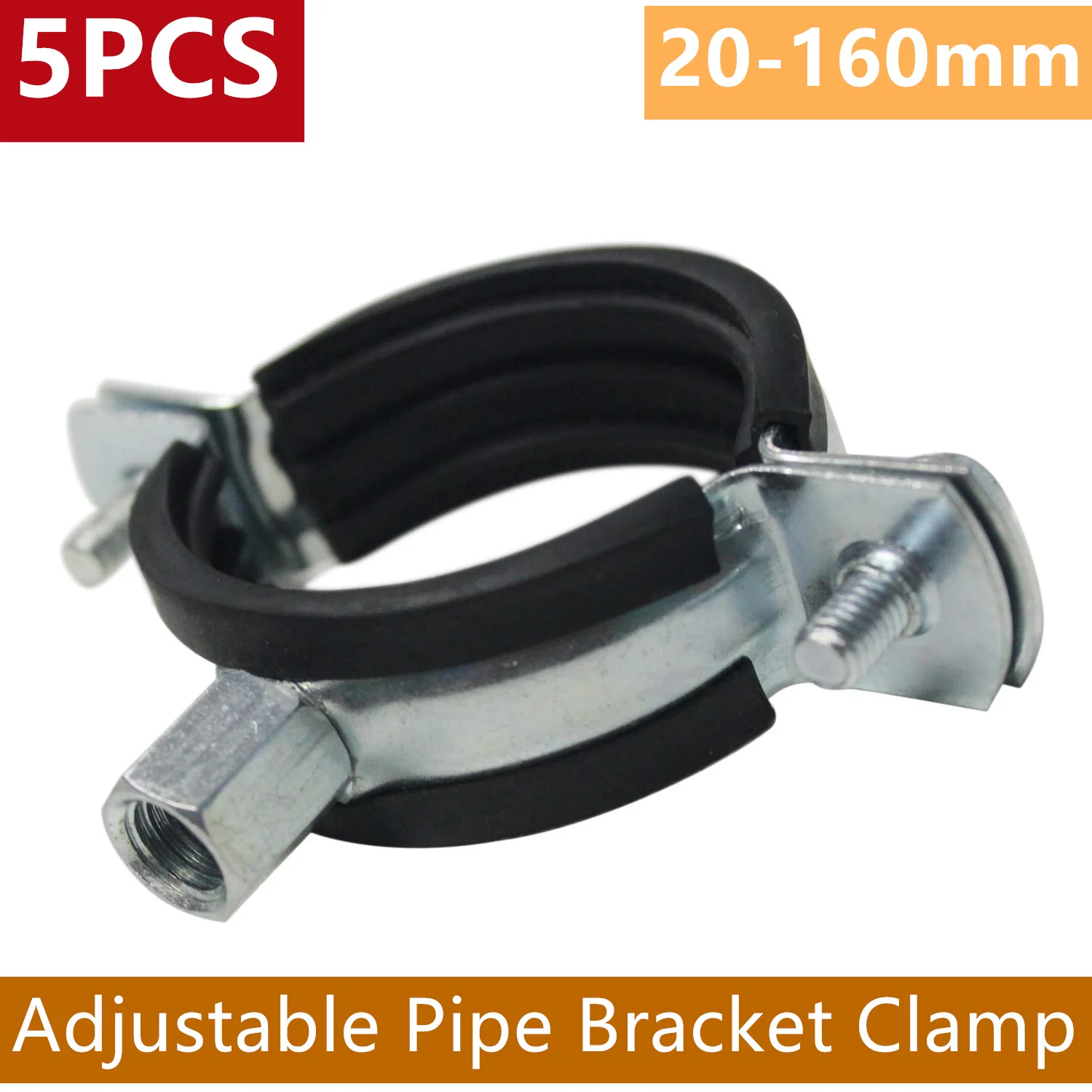 5Pcs Heavy-Duty Pipe Clamp Bracket Wall Ceiling Mount Pipe Support Hoop ...