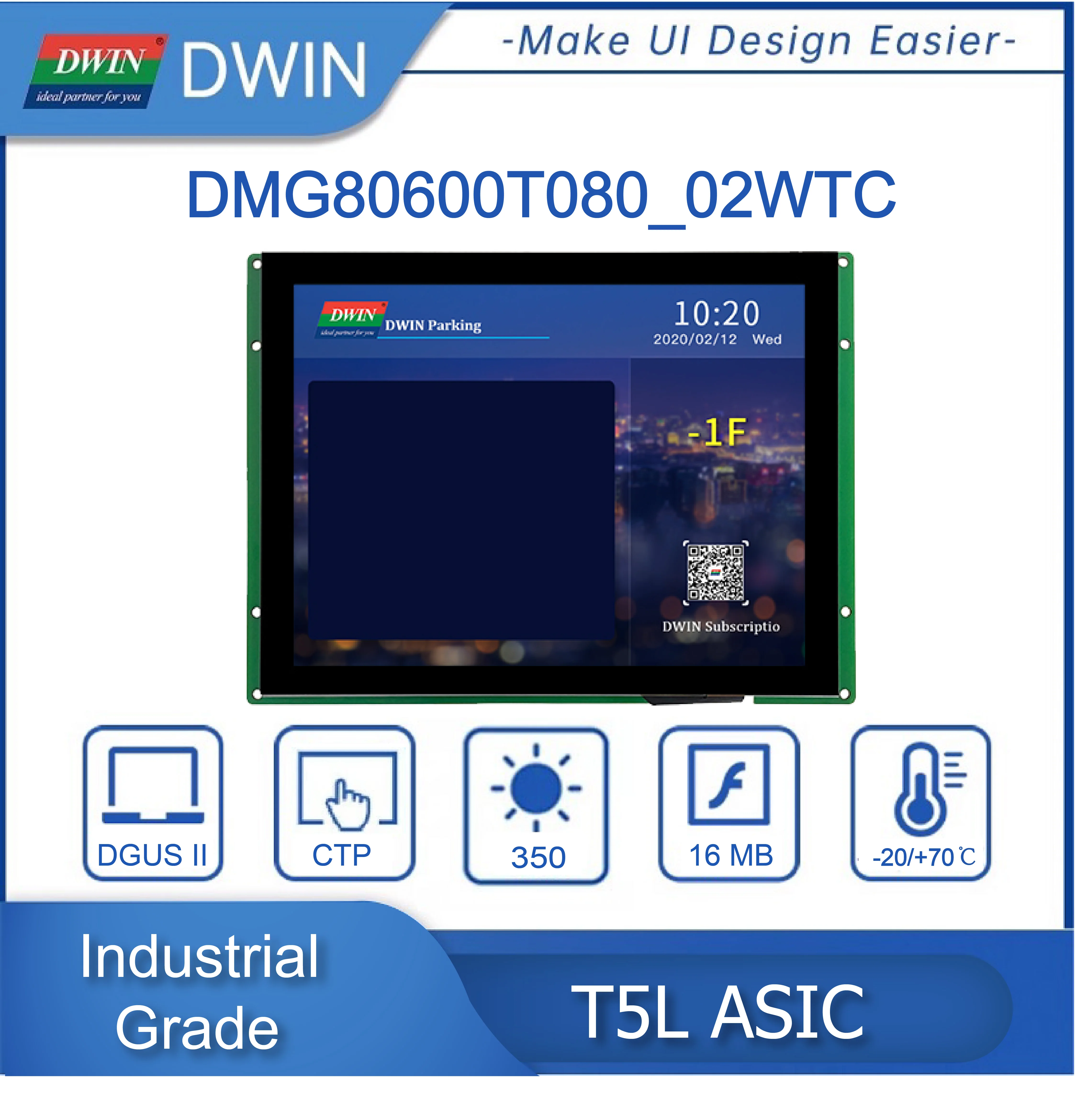 DWIN 8 인치 800x600TFT LCD 디스플레이 산업 학년 HMI 터치 스크린 DMG80600T080_02W|LCD 모듈| - AliExpress