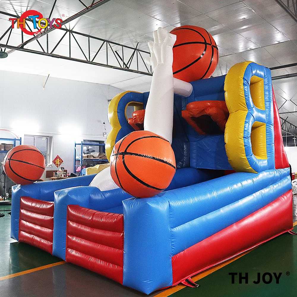 free-air-shipping-4x3m-pvc-inflatable-basketball-hoop-carnival-game ...