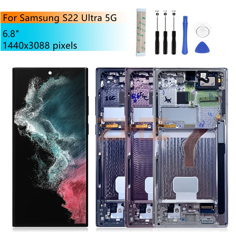 Amoled-For-Samsung-Galaxy-S22-Ultra-LCD-S908-Display-Touch-Screen ...