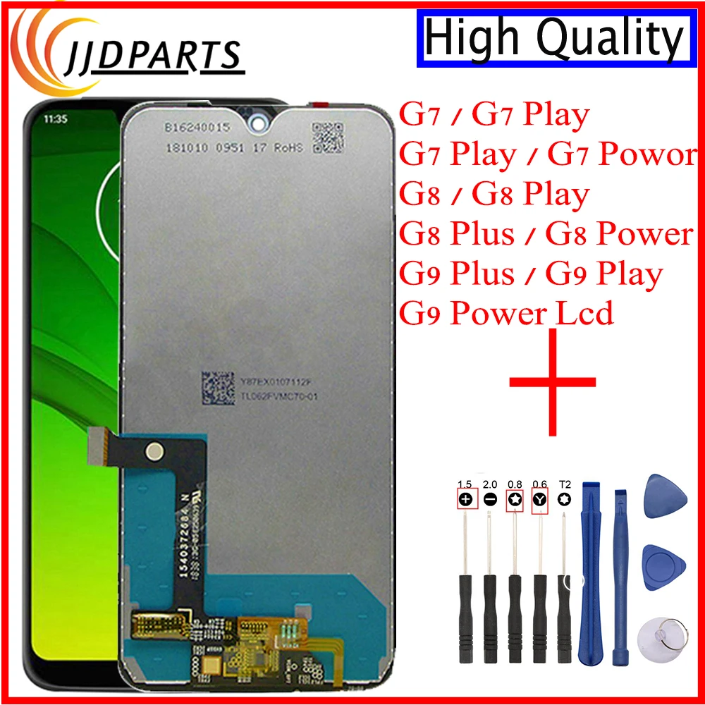 Novo para moto g7 plus lcd g7 display toque tela digiziter assembléia ...