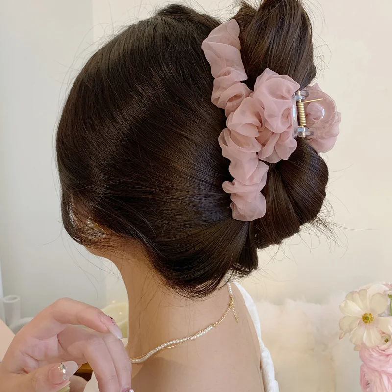 Elegant-Fashion-Lace-Hair-Clip-Grip-Clip-Female-Hair-Clip-Ponytail ...