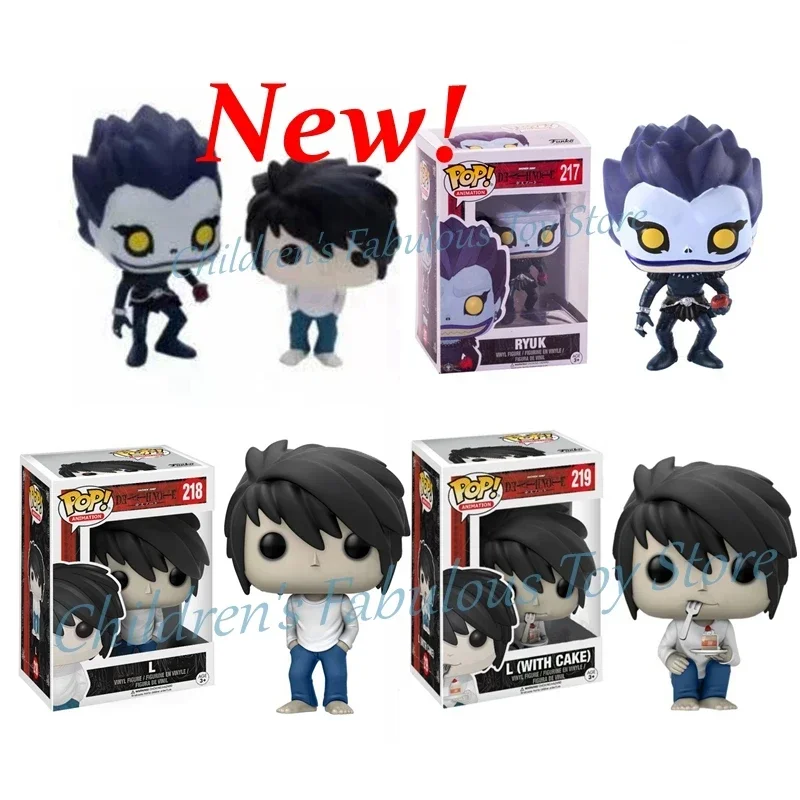 New Funko POP Death Note Light #216 RYUK #217 #218 L with Cake #219 PVC ...