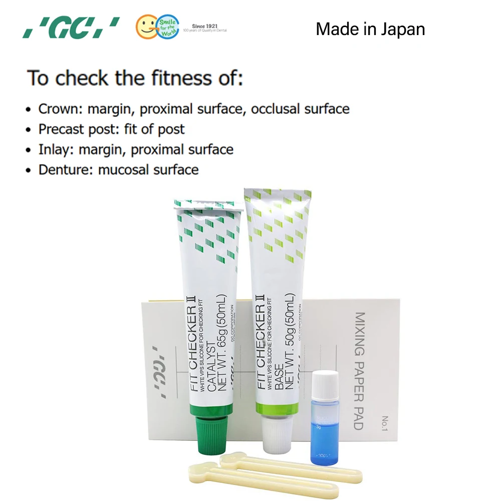Gc Fuji Fit Checker II White Dental VPS Silicone Tester Prosthetic ...