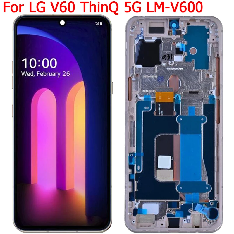 Original For LG V60 ThinQ 5G Global Version Display LCD Screen With ...