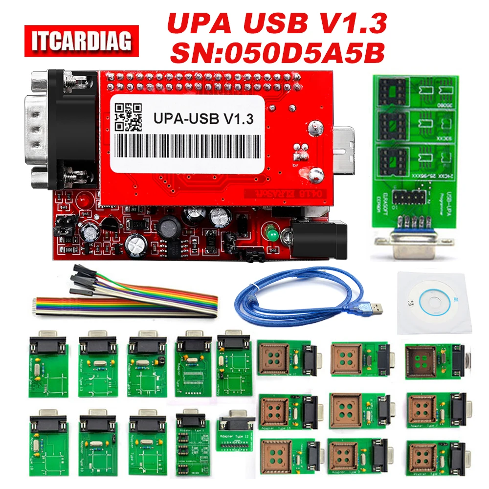 UPA USB V1.3 SN:050D5A5B ECU Chip Tunning with Eeprom Adapter Upa Usb ...