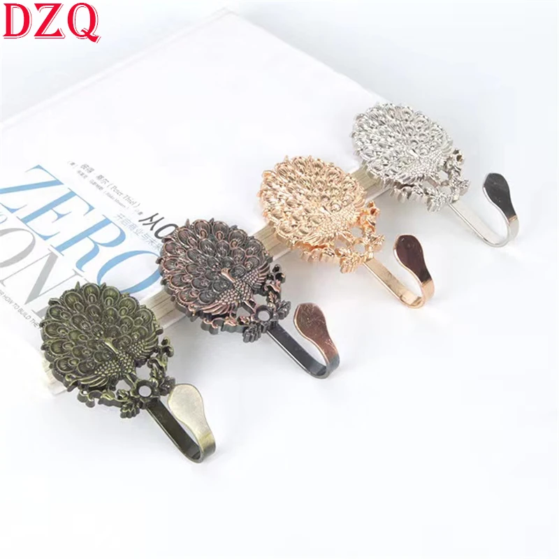 2-Pieces-Metal-Chinese-Retro-Peacock-Curtain-Hooks-European-Hollow ...