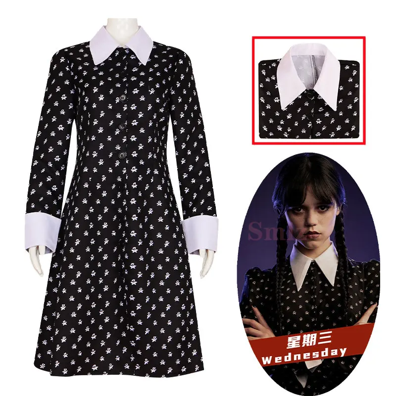 Anime Wednesday Cosplay elbise kostüm kıyafetleri kadın kız Vintage ...