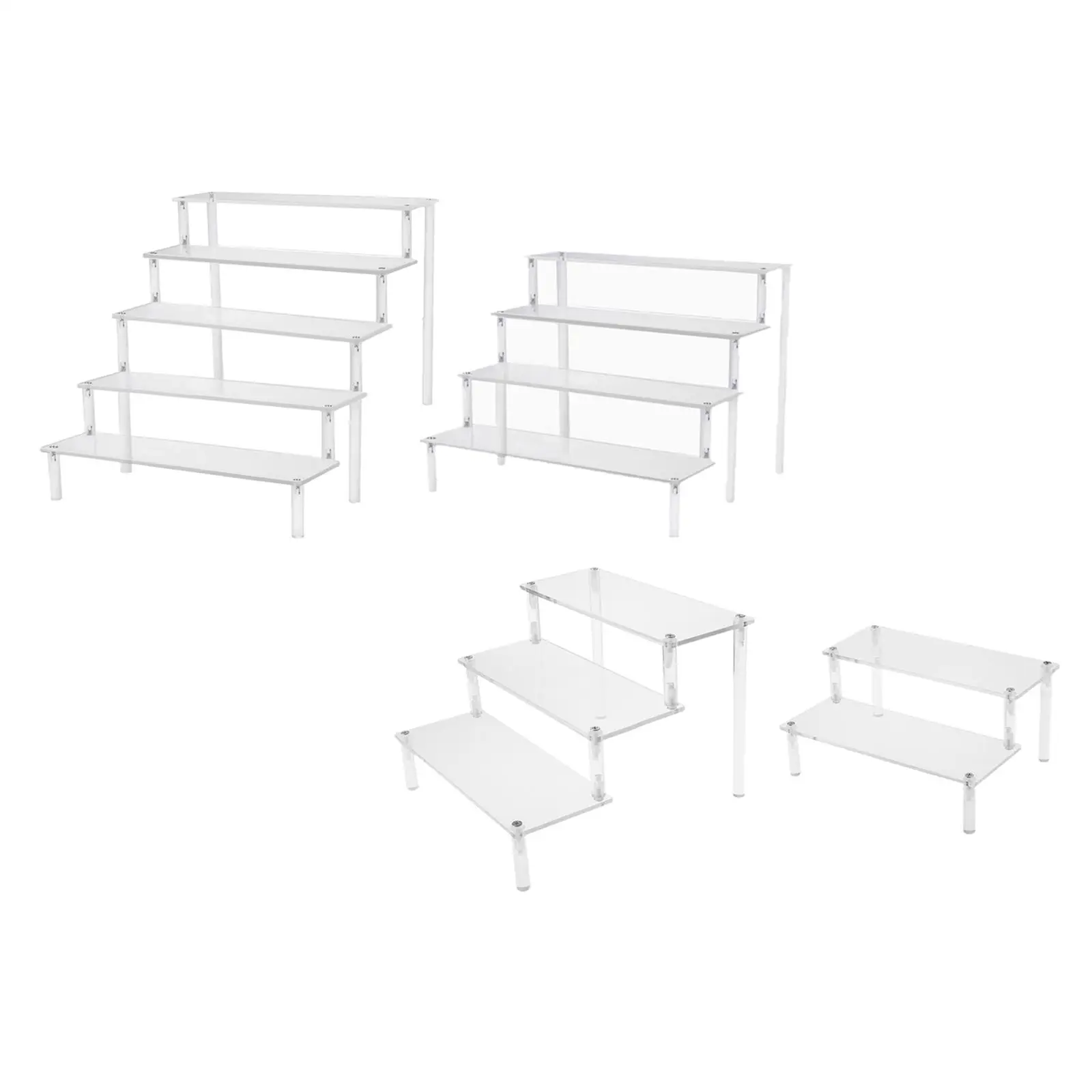 Transparent-Ladder-Tier-Acrylic-Rack-Cupcakes-Cosmetics-Ladder-Holder ...