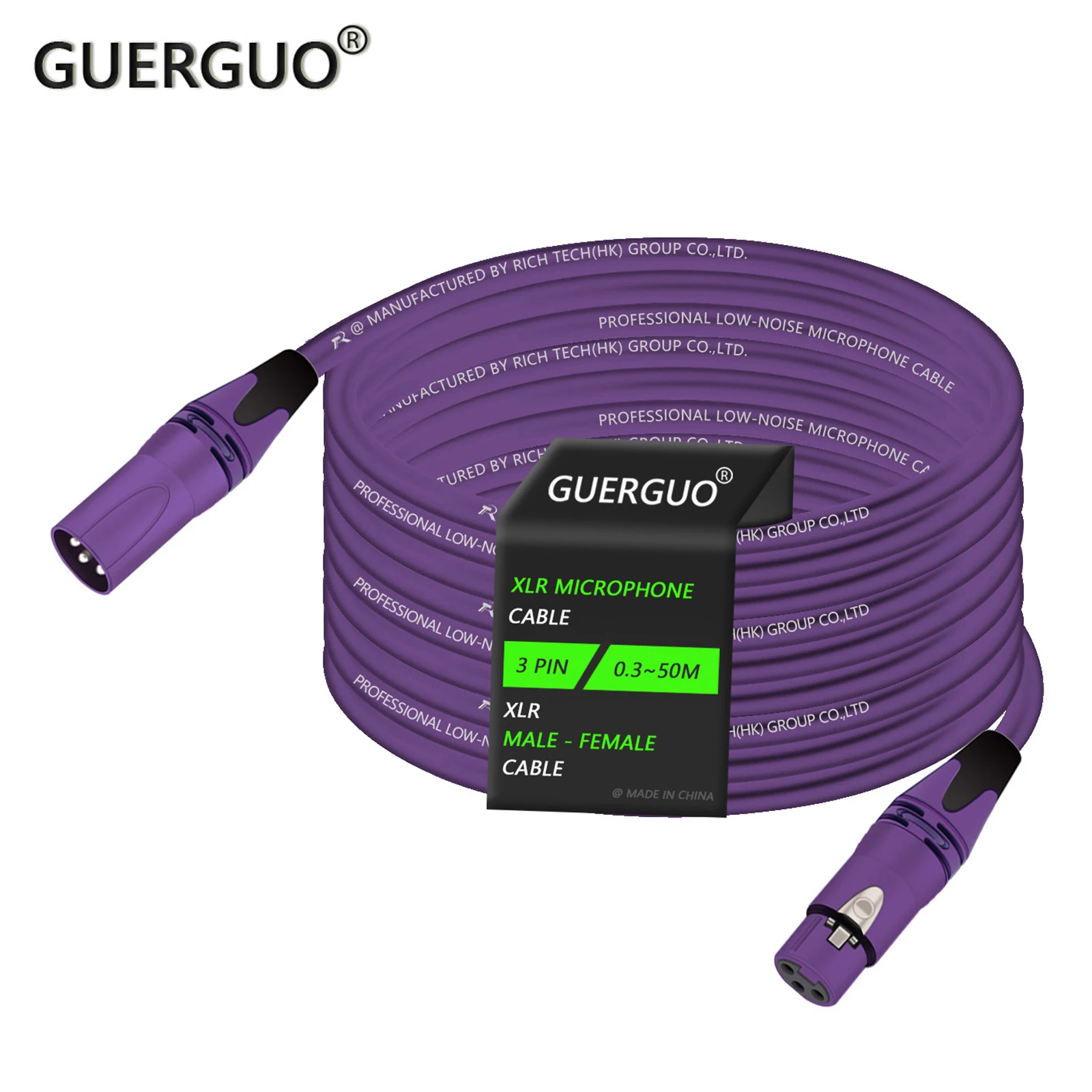 3Pin XLR Cable Male to Female Zinc Alloy/Plastic Plug OFC Copper ...