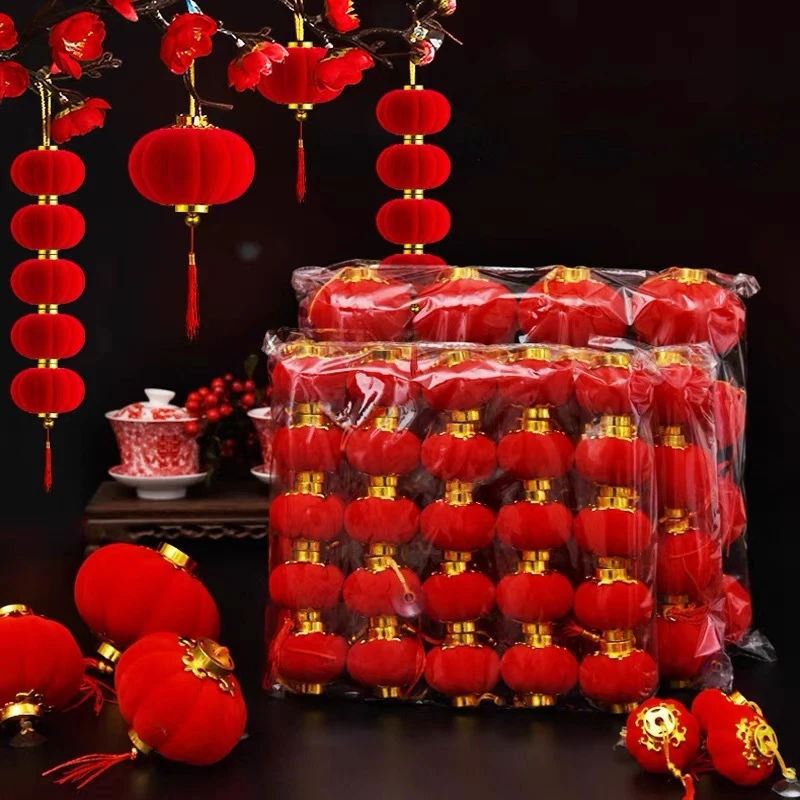 30-25Pcs-Chinese-Traditional-Red-Lantern-Pendant-Decoration-Waterproof ...