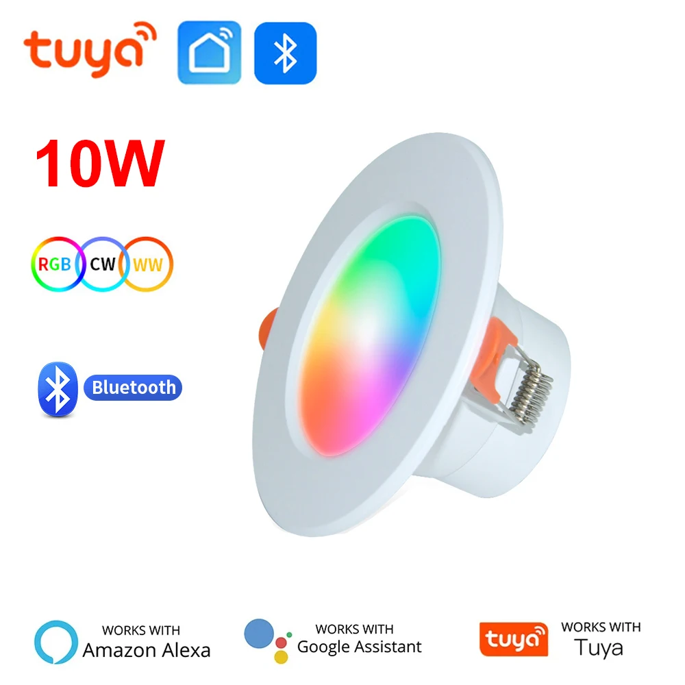 Tuya-LED-Downlight-Bluetooth-LED-Smart-Ceiling-Light-10W-220V-110V ...