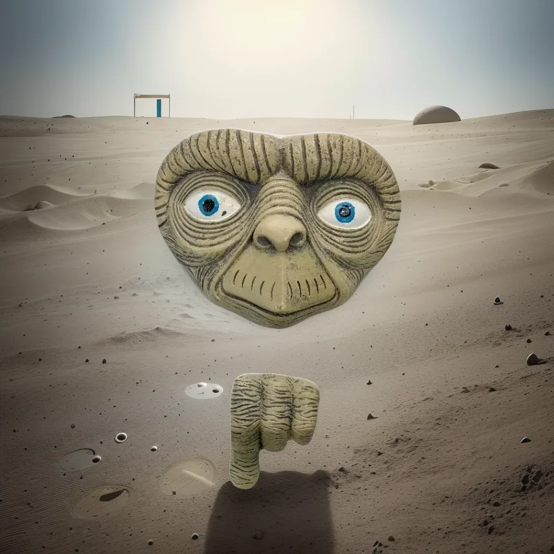 2Pcs-ET-Alien-Finger-Garden-Ornament-Decoration-Monkey-Face-Yard-Lawn ...