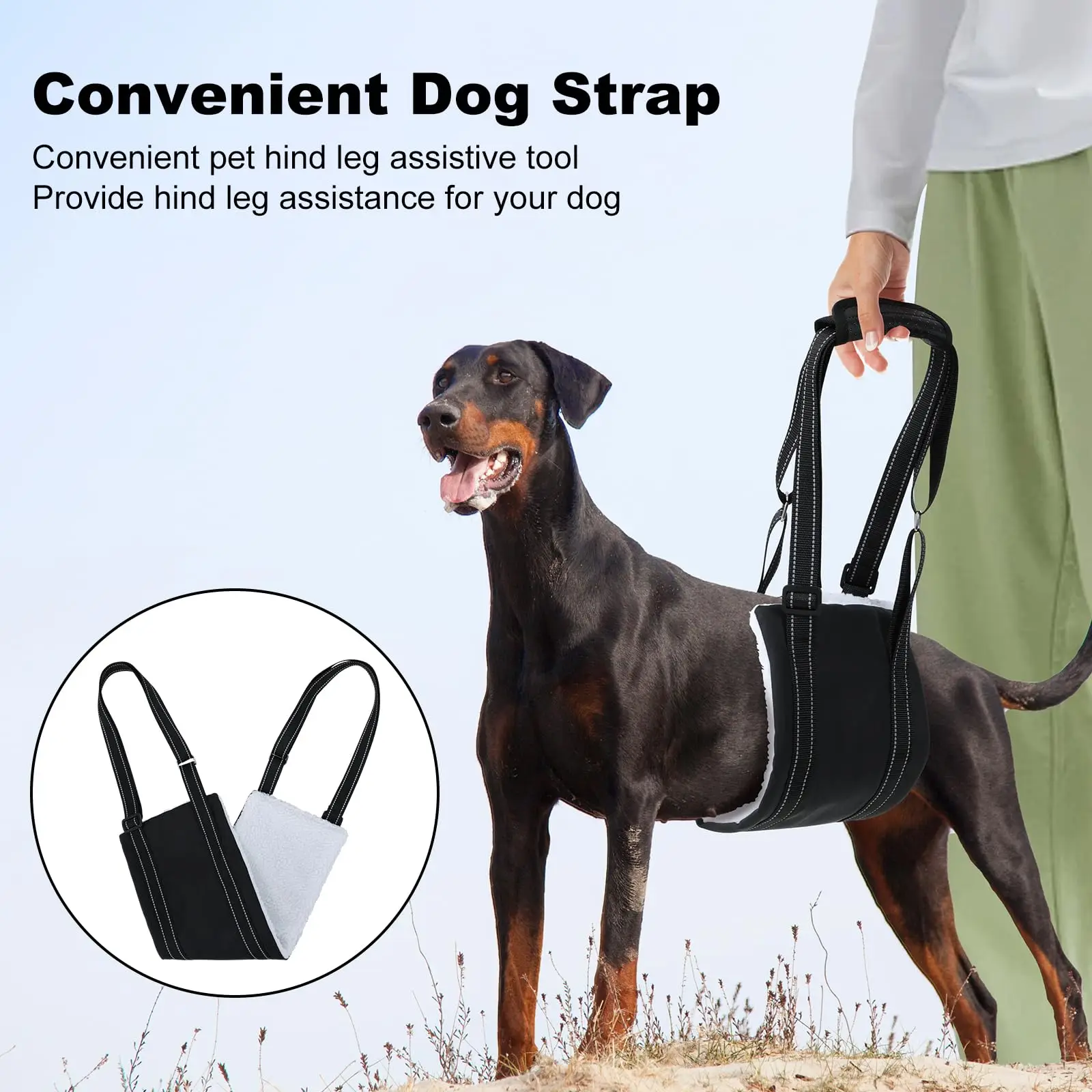 Dog-Lift-Harness-Adjustable-Dog-Sling-for-Back-Legs-Support-Rehab ...