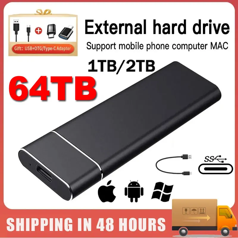 External-Hard-Drive-SSD-1TB-High-capacity-USB-Type-C-Interface-High ...
