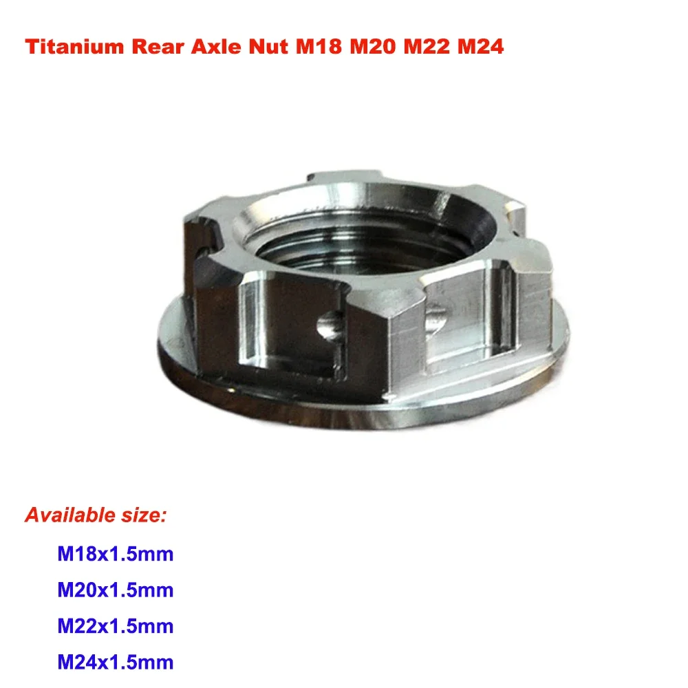 M18 M20 M22 M24x1.5mm Titanium Flange Nuts For Moto Car A450 CRF2012R ...