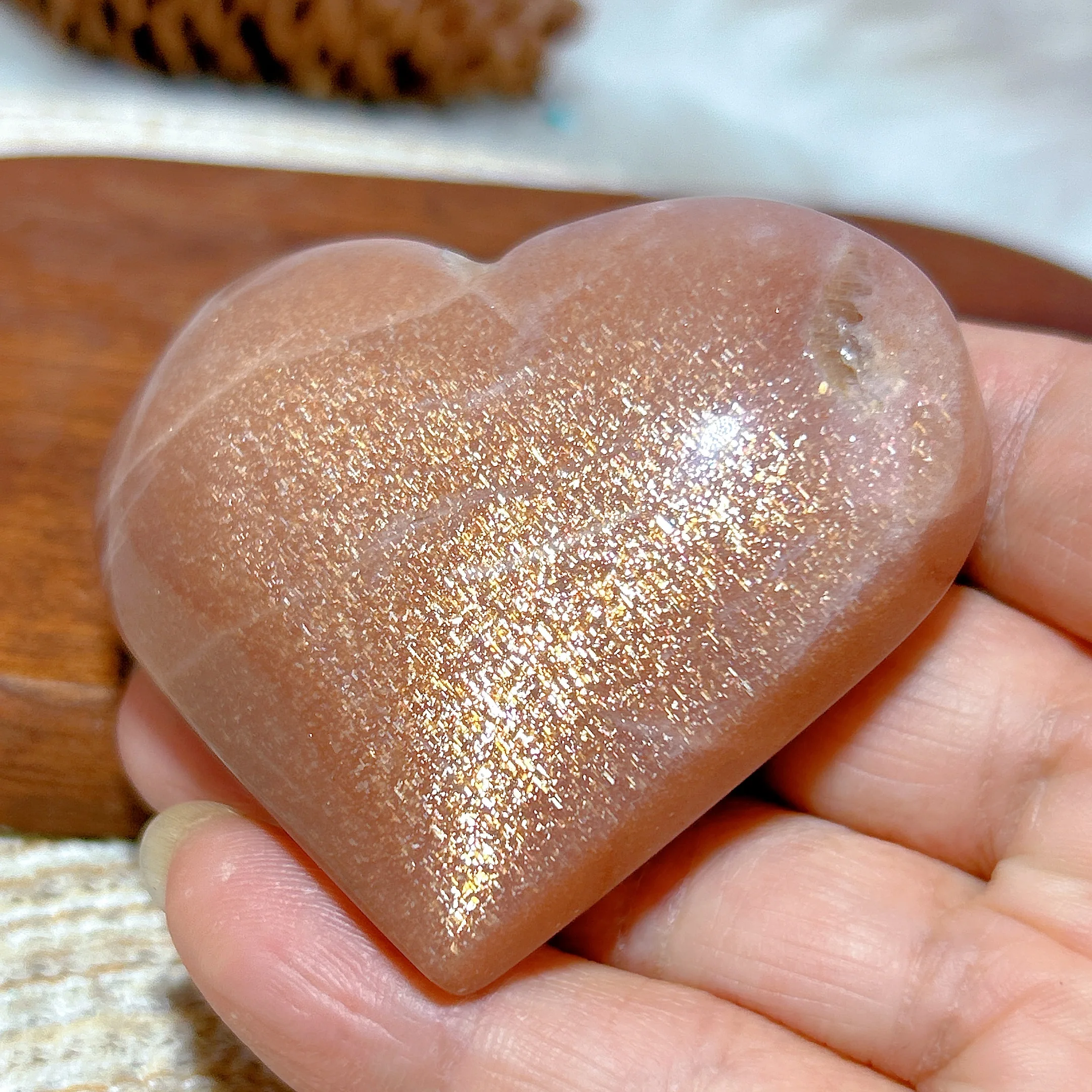 Natural-Crystals-Gem-Sunstone-With-Moonstone-Big-Heart-Rainbow ...