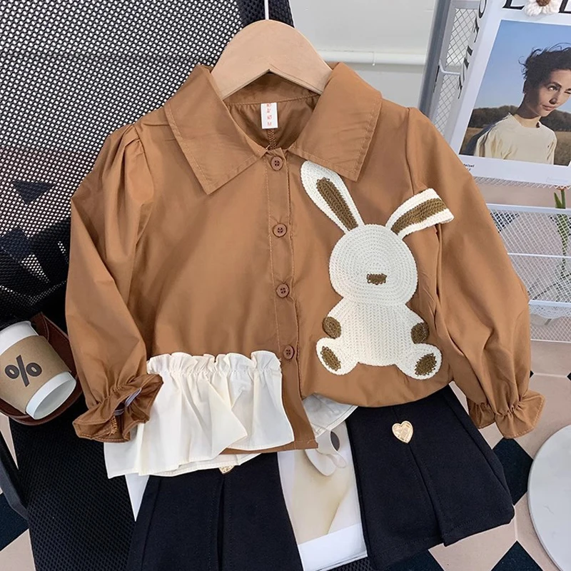 Spring-and-Autumn-Girls-Clothing-Set-New-Cute-Little-Rabbit-Splice-Long ...