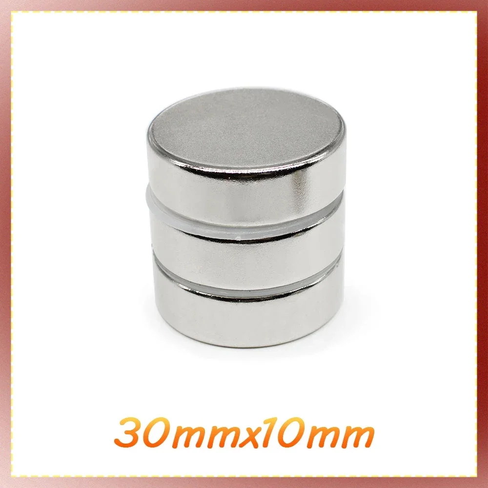 1-2-3-5PCS-30x10-mm-Circuler-Search-Magnet-N35-Round-Rare-Earth ...