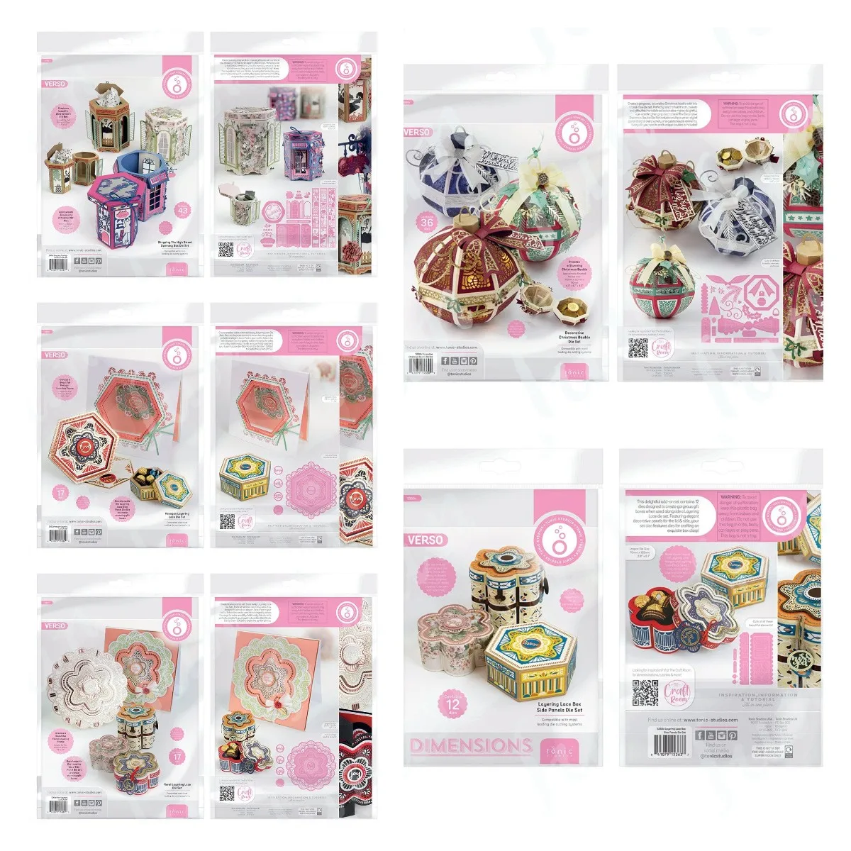 Box Cut Dies for Card Making Hexagon Layering Lace Cutting Die Craft ...
