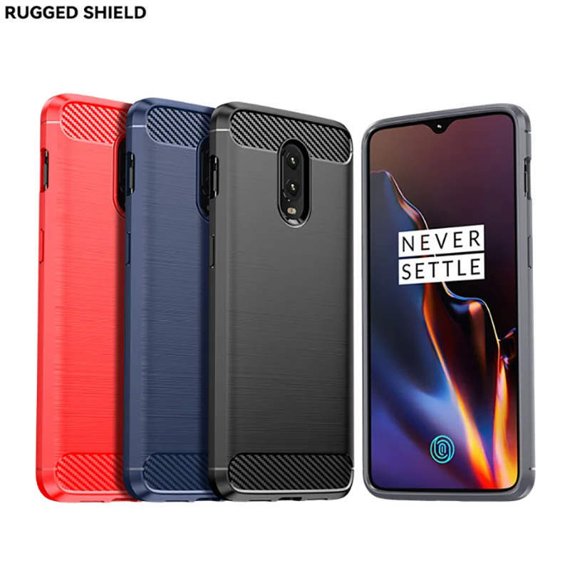 Shockproof-Carbon-Case-For-Oneplus-6-7-8-Pro-Case-Silicone-TPU-Cover ...