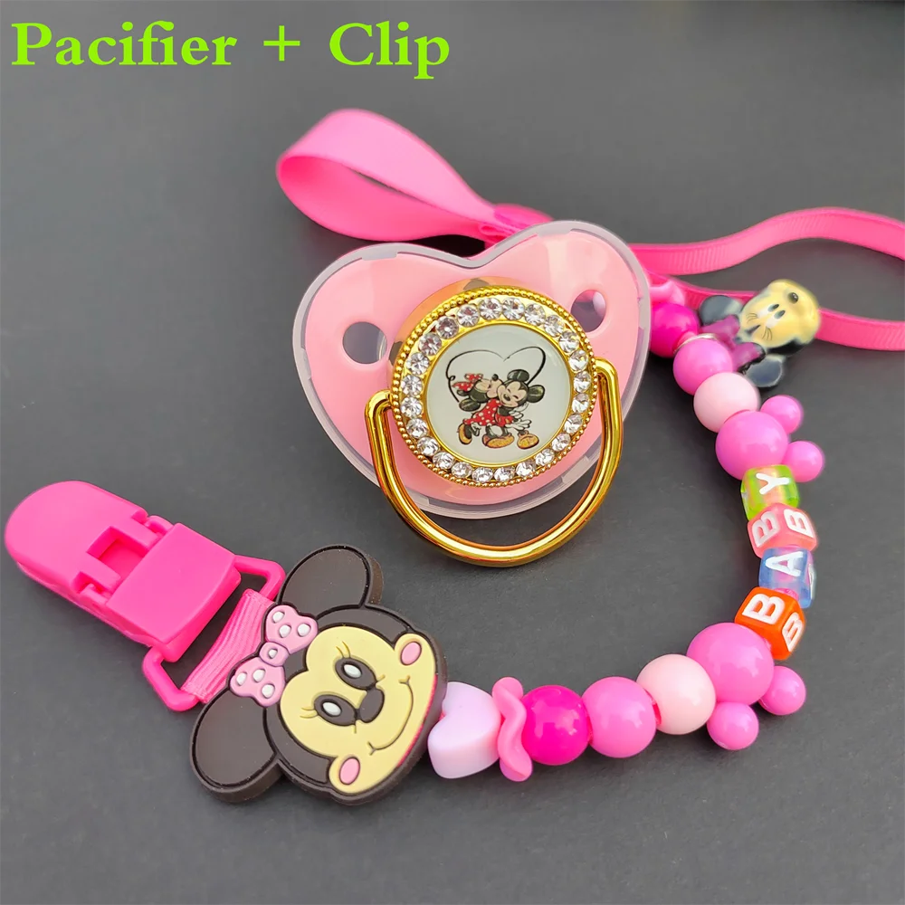 Silicone Pacifier Clips Disney | Minnie Mouse Baby Accessories - Baby ...