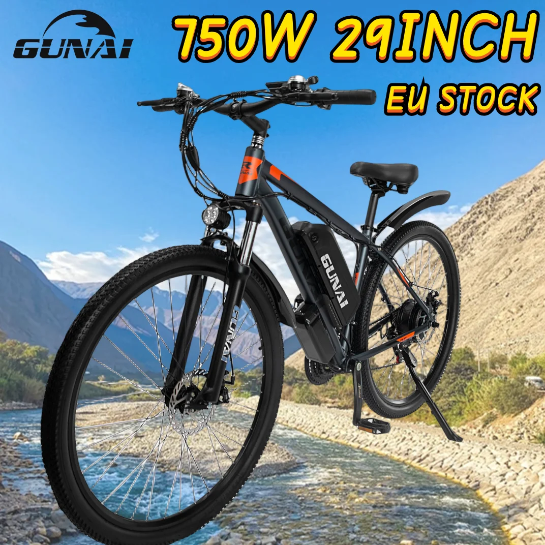 GUNAI-750W-Electric-Bicycle-29Inch-Off-road-Tyre-Electric-Adult-Bike ...