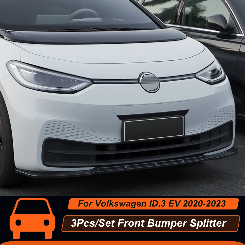 For-Volkswagen-VW-ID-3-Pro-S-2020-2021-2022-2023-Front-Bumper-Lip-Chin ...
