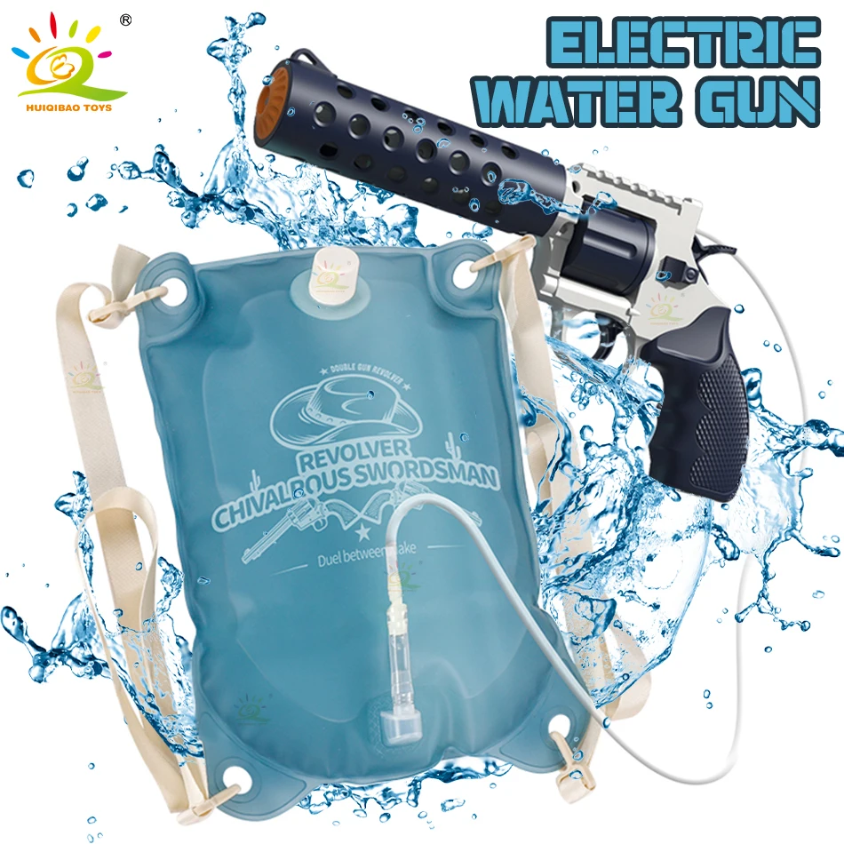 Revolver-Electric-Auto-Water-Gun-Backpack-Pistol-Firing-Waters-Fight ...