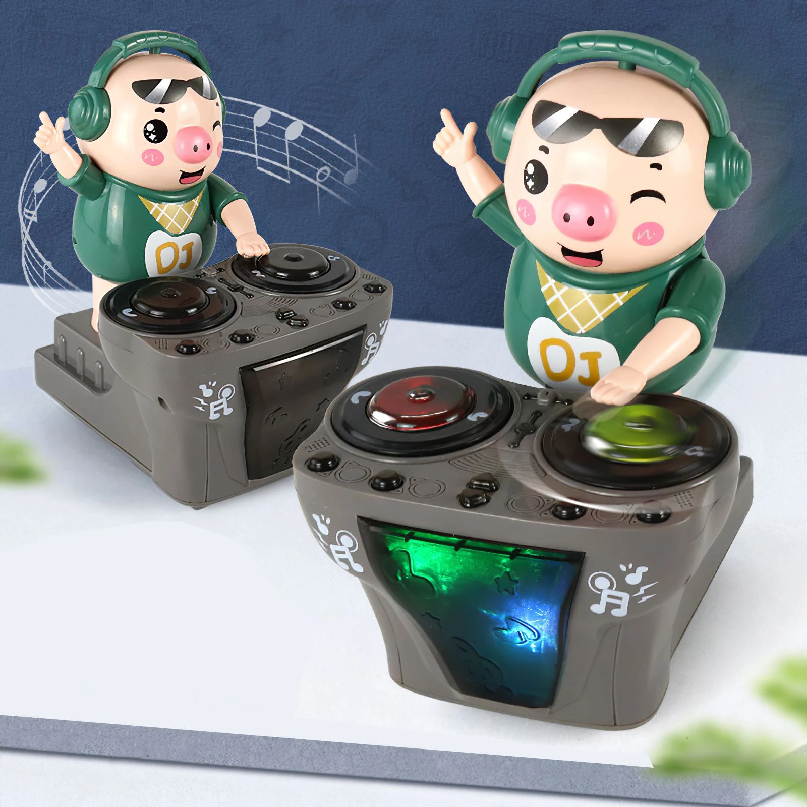 Electric Music Dancing Pig Toy Rock Light Musical Party DJ Pig Doll ...