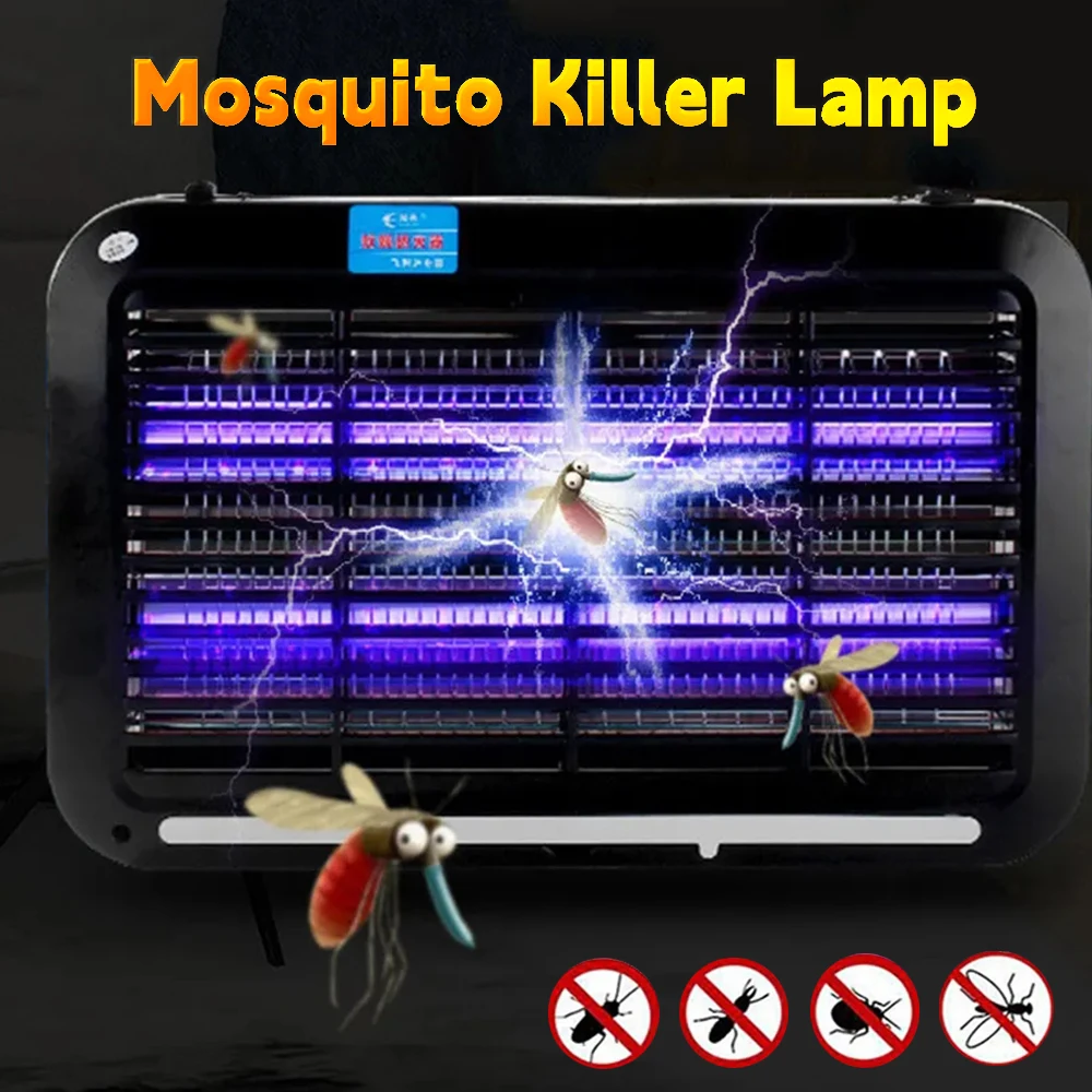 Lâmpada assassina de mosquitos, poderoso Bug Zapper, choque elétrico LED, repelente anti ...