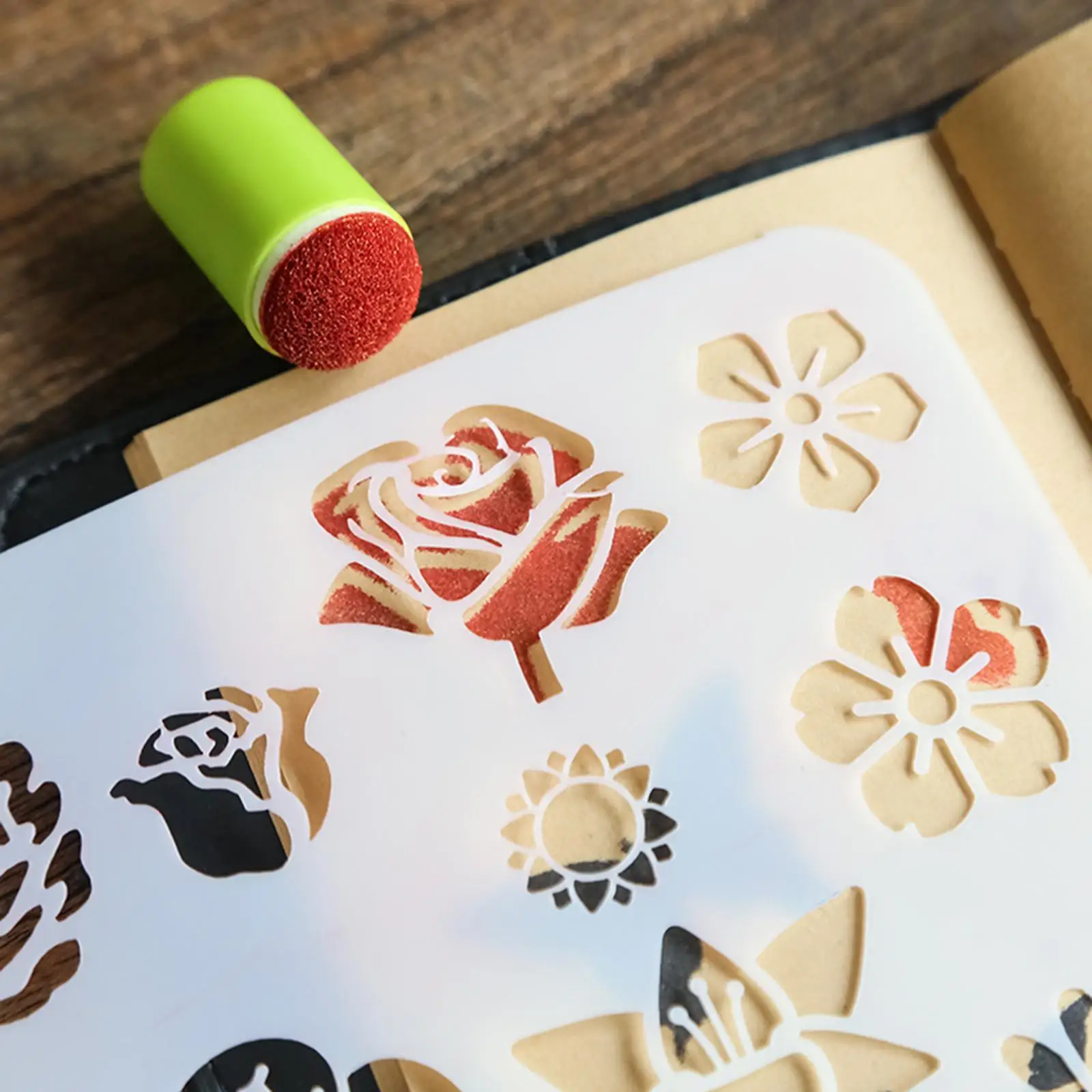 4Pcs-Reusable-Stencils-Painting-Templates-Projects-Drawing-DIY-Drawing ...