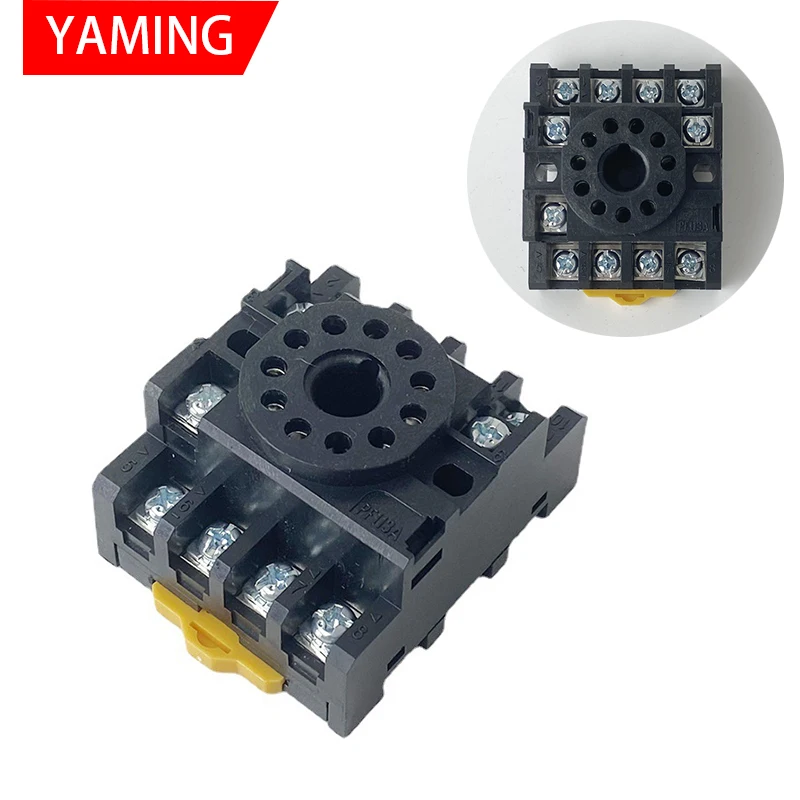 8 Pins Power Electromagnetic Relay Socket Base PF083A Eight Terminal ...