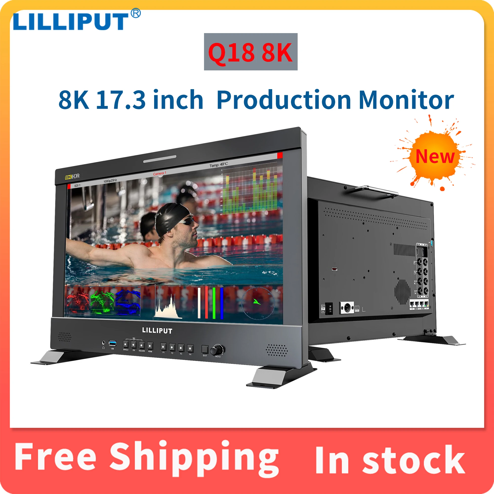 LILLIPUT-Q18-8K-12G-SDI-Signal-17-3-Inch-3840x2160-Production-Monitor ...
