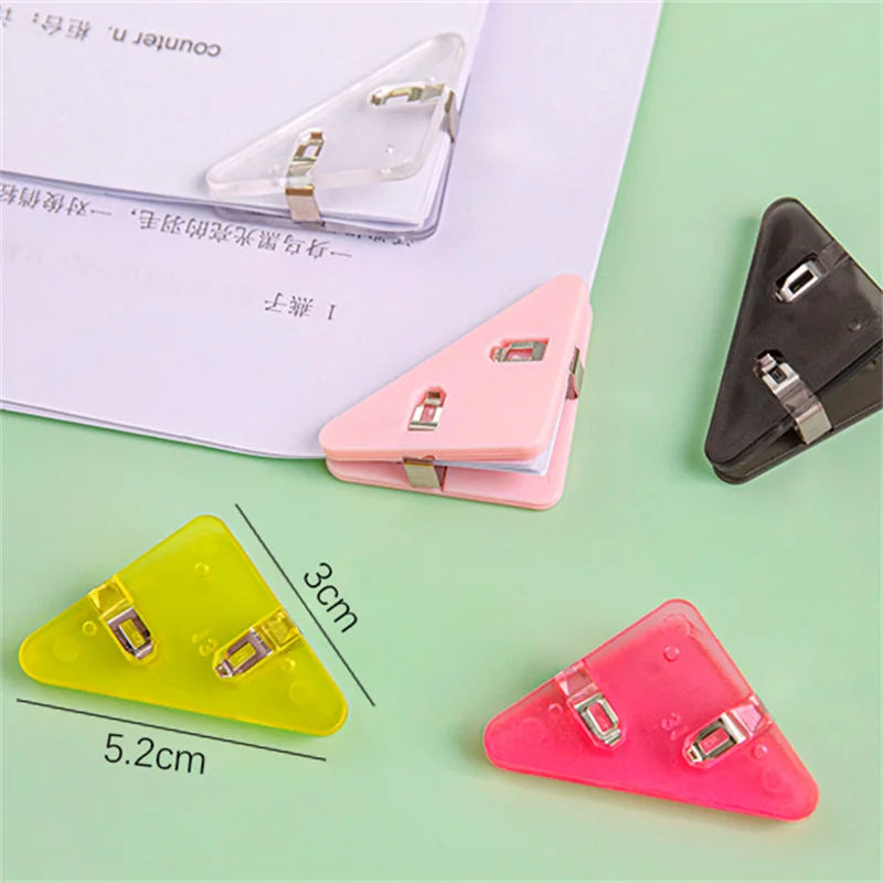 10Pieces/Sets Binders Triangle Clip Bill Book Paper Corner Clamp ...