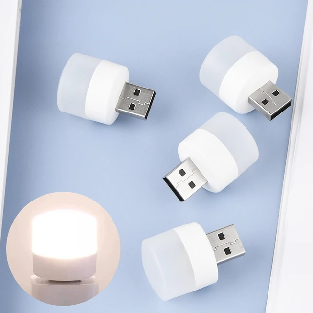 Mini Usb Power Led Night Light Lamp | Mini Power Bank Book Lights ...