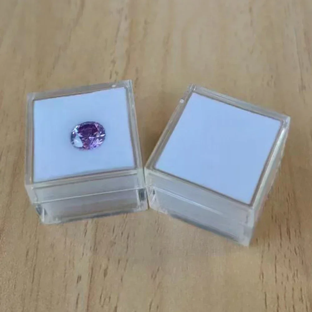Clear Bar Stone Jewelry Storage Box Loose Diamond Gems Gift Packaging ...