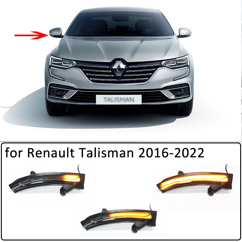 For-Renault-Talisman-2016-2021-Dynamic-LED-Side-Mirror-Turn-Signal ...