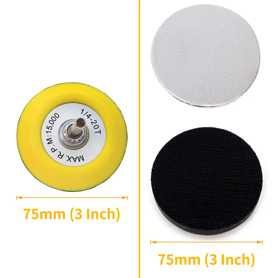 Diamond Cut 100 Pack 1 Sanding Paper Disc Polishing Pads Kit For Rotary ...