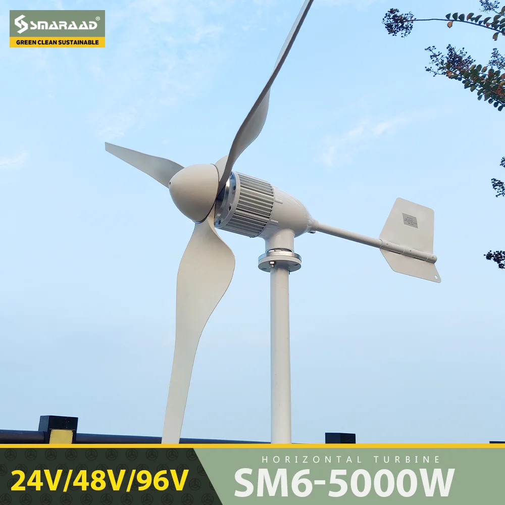 Poland's More Powerful 5000w Horizontal Wind Turbine 48v 96v Low Speed ...