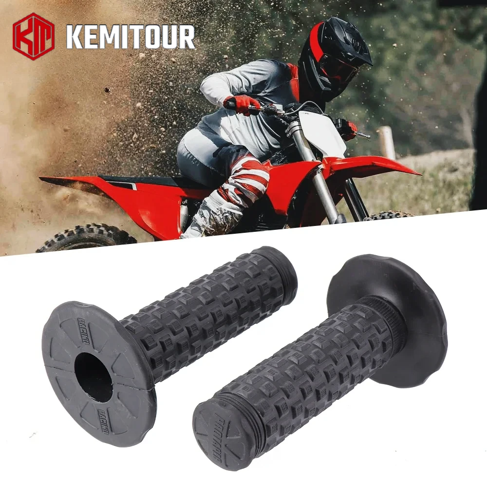 KEMITOUR 2Pcs 7/8 Motorcycle Hand Grips Bar End Handlebar Grip Rubber ...