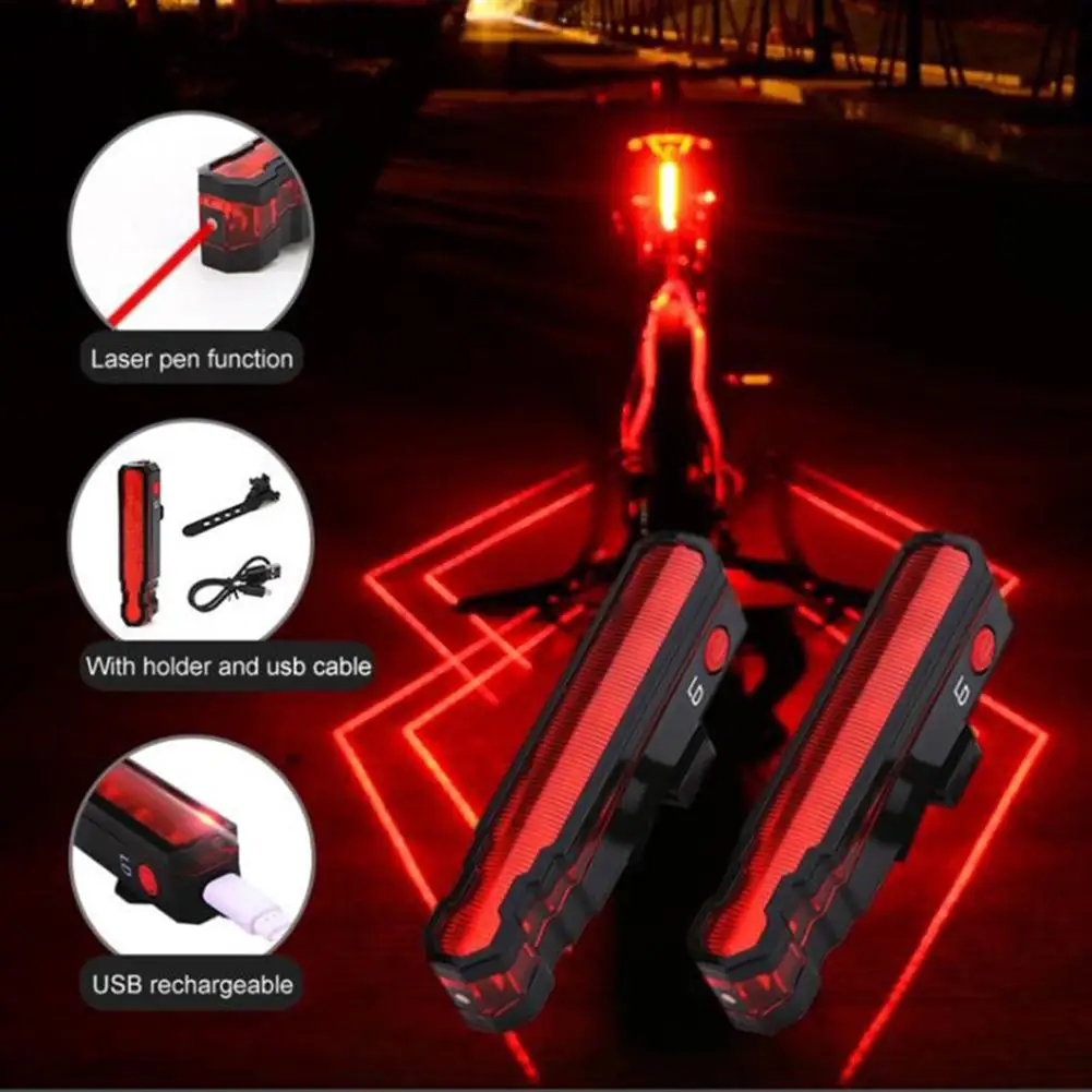 Bicycle-Tail-Light-Usb-Rechargeable-Night-Riding-Led-Warning-Light-Rear ...