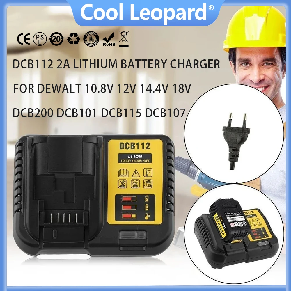 2A-DCB112-Replace-Battery-Charger-for-Dewalt-Li-Ion-Battery-10-8V-12V ...