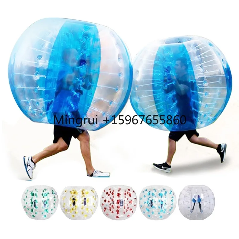 1-5M-5ft-Inflatable-Bubble-Football-Soccer-Ball-with-Colored-Dots-for ...