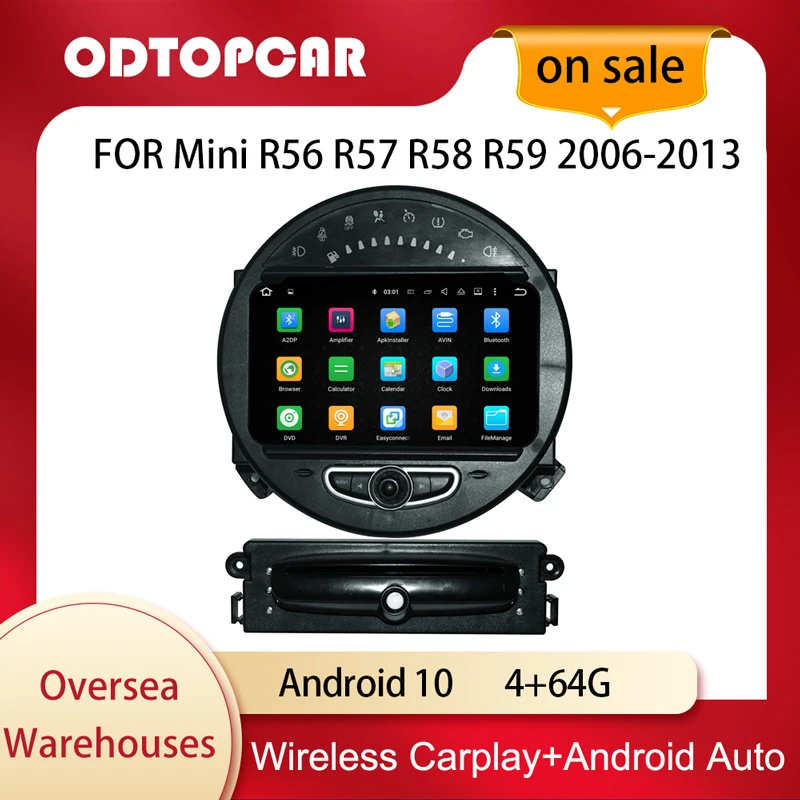 8" Android 10 Aftermarket Radio For Bmw Mini Cooper R56 R57 R58 R59 ...