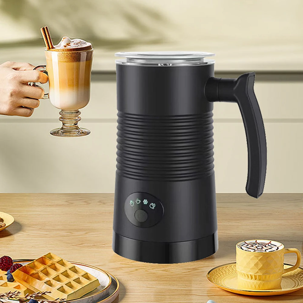 Electric Milk Frother Automatic Rotary Foamer for Coffee Cappuccino ...