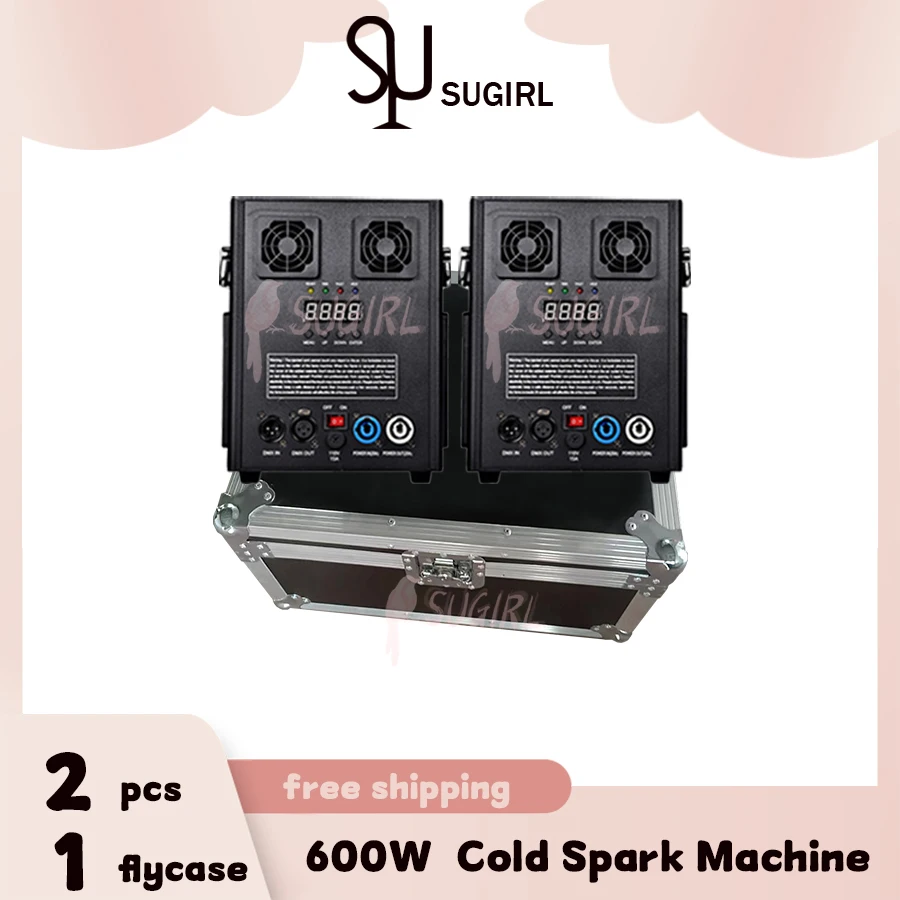 0-Tax-2Pcs-600W-Cold-Sparks-Machine-With-Flightcase-Sparkler-Wedding ...